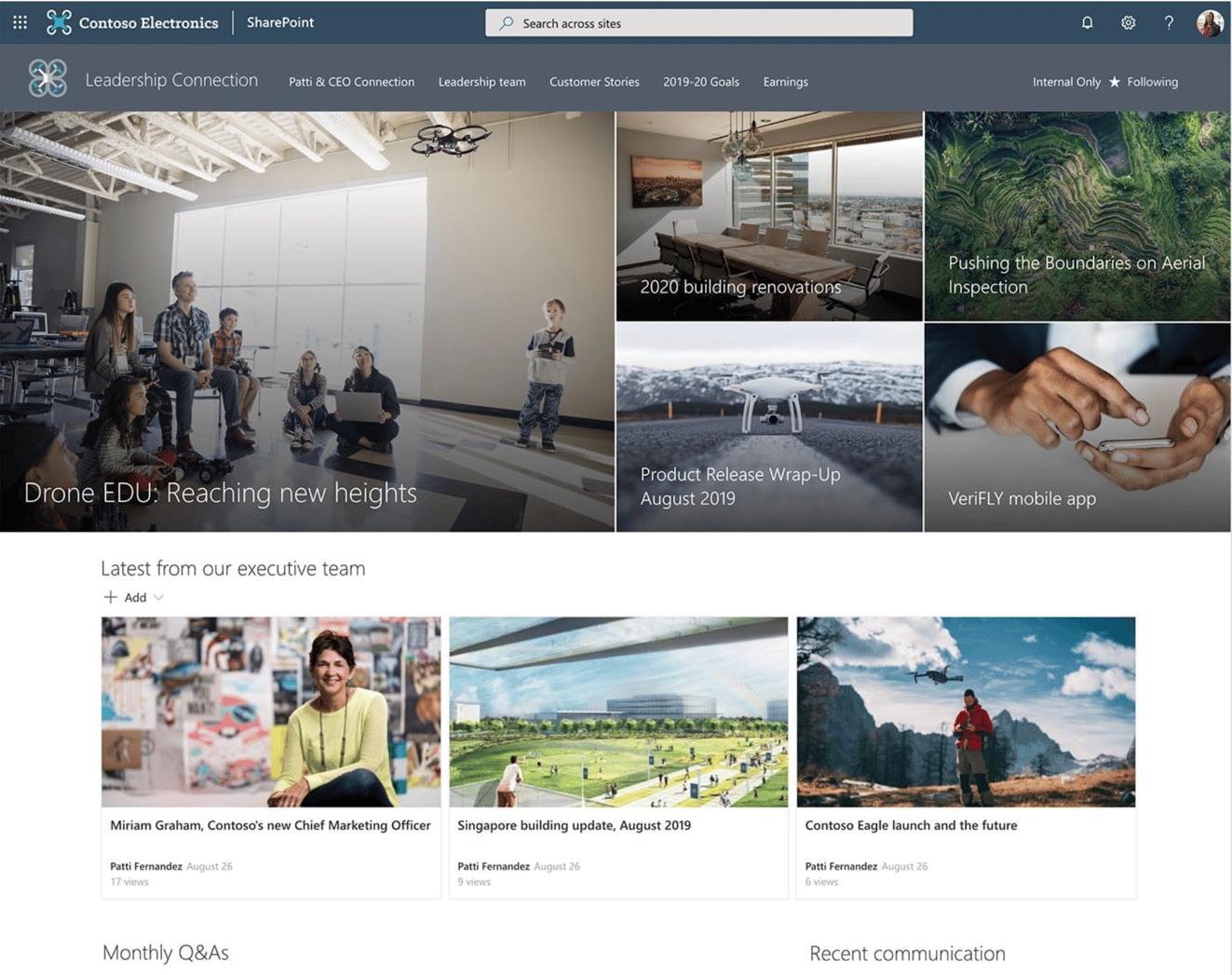 De bästa SharePoint Communication Site-nyheterna från 2019